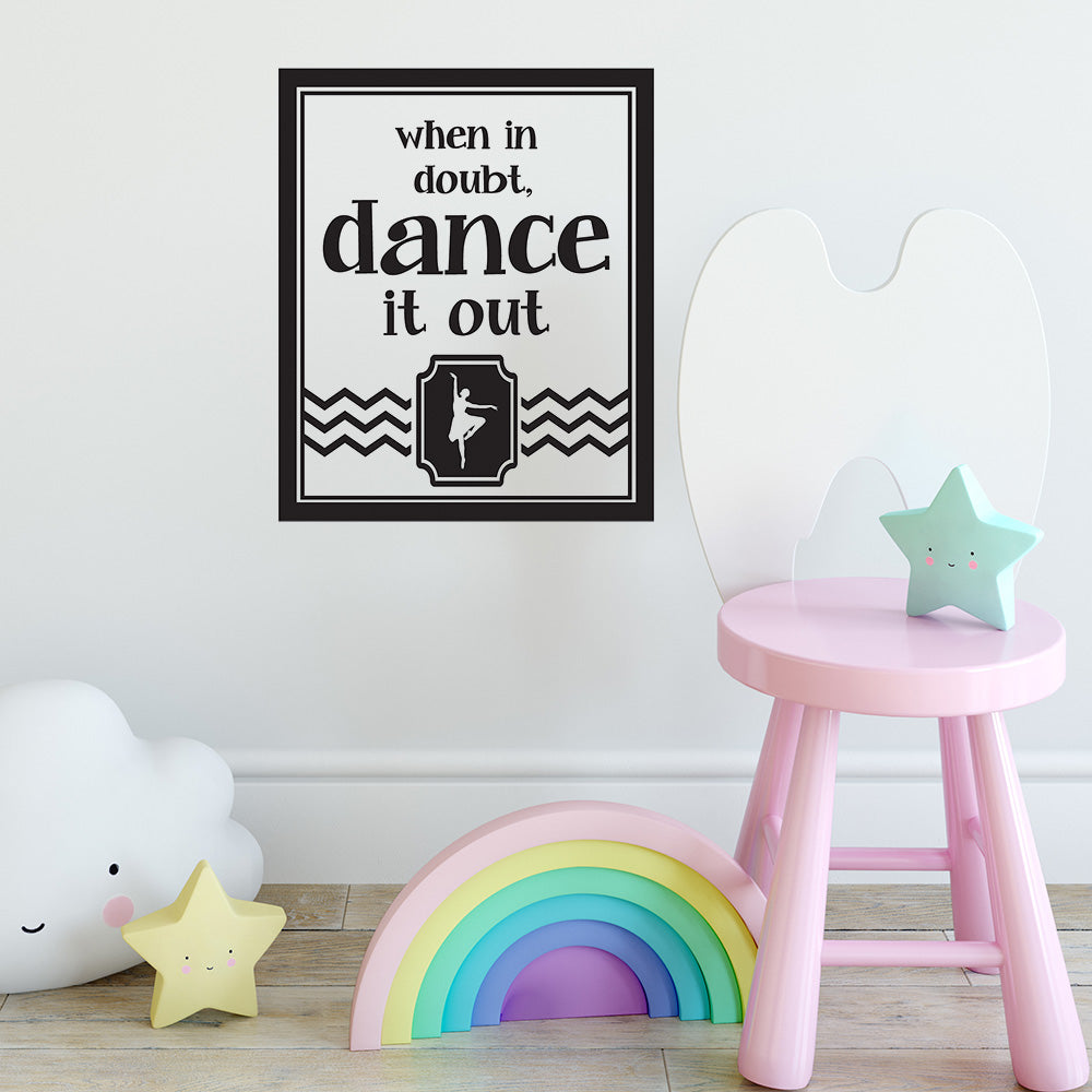 when in doubt dance it out quote wall decal – Snug as a Bug
