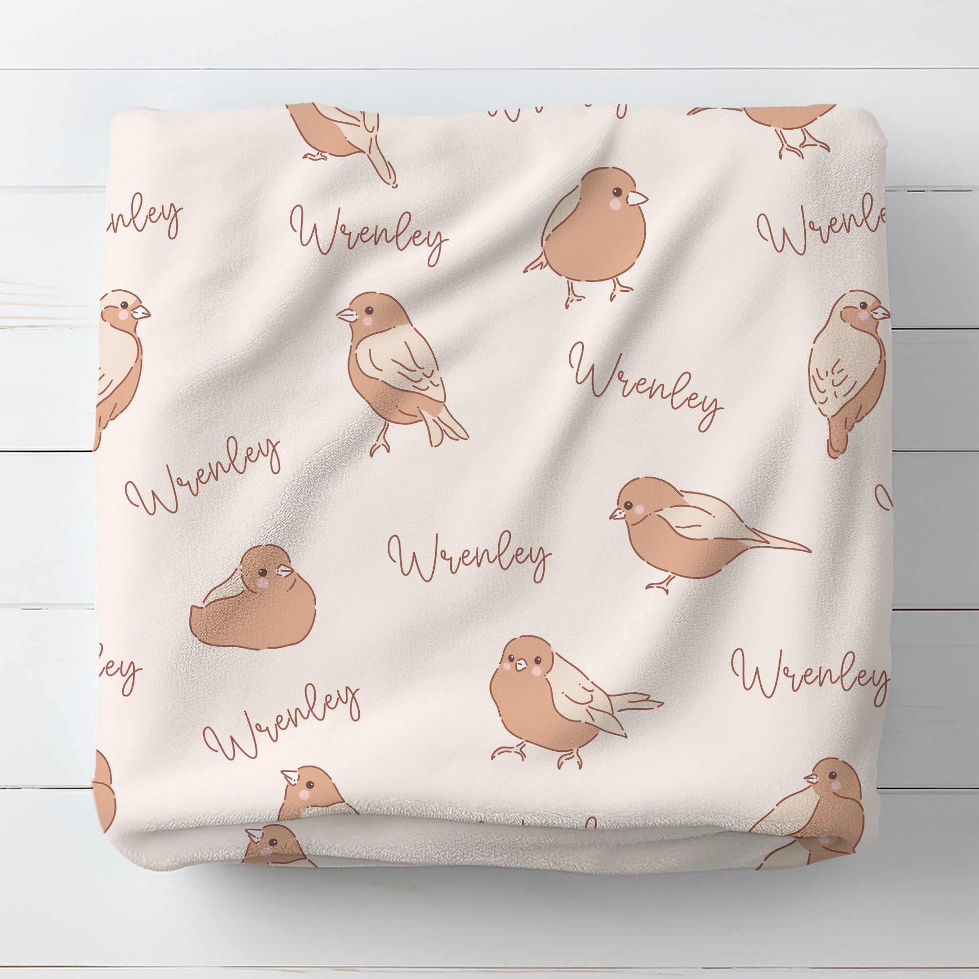 Personalised Birds Baby Blanket – Snug as a Bug