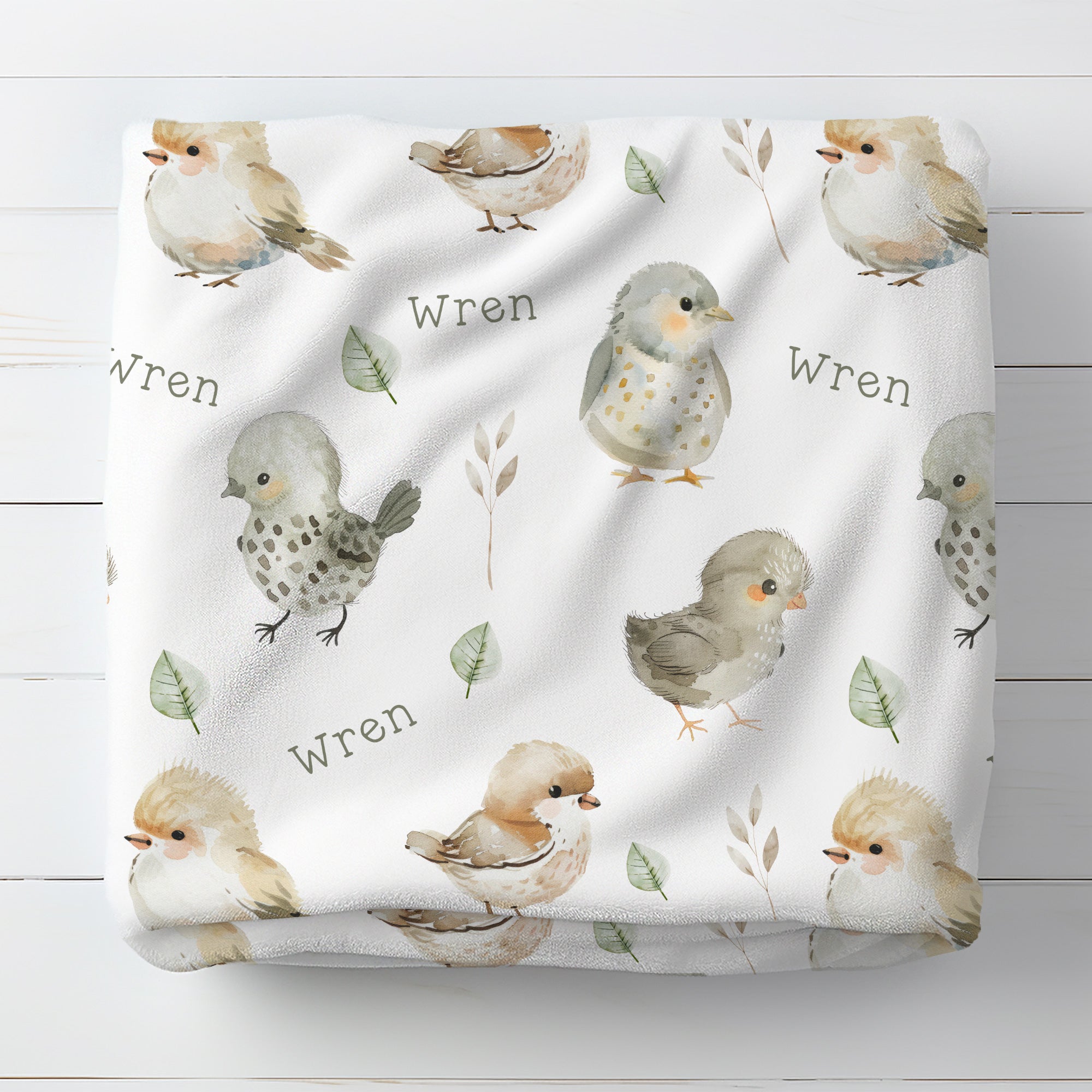 Personalised Baby Birds Blanket – Snug as a Bug