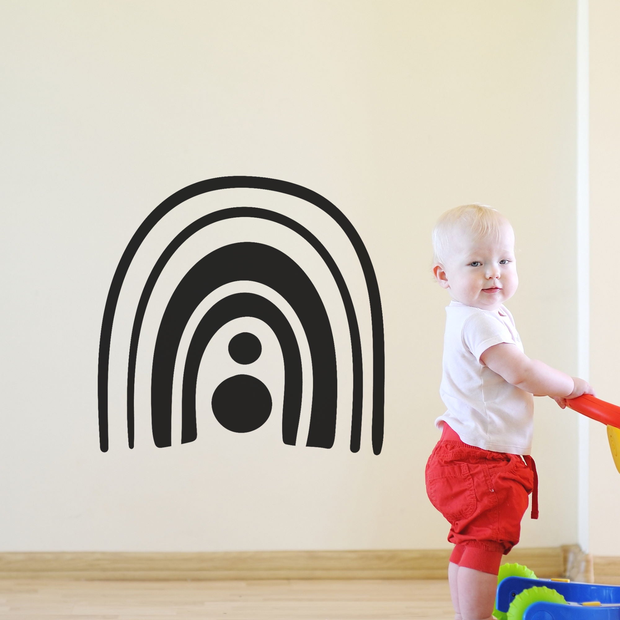 large boho rainbow wall decal – Snug as a Bug