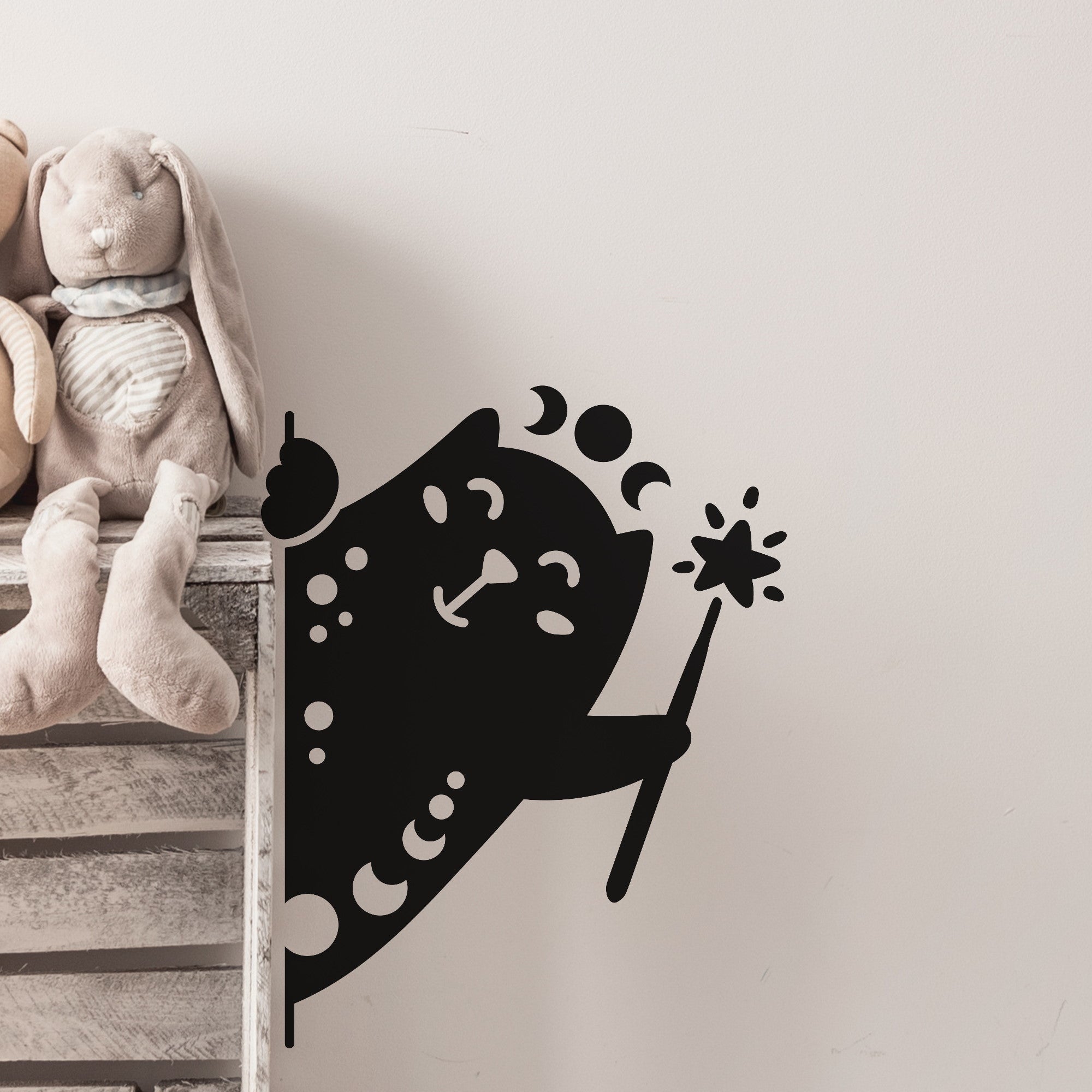 celestial cat magic wand wall decal – Snug as a Bug