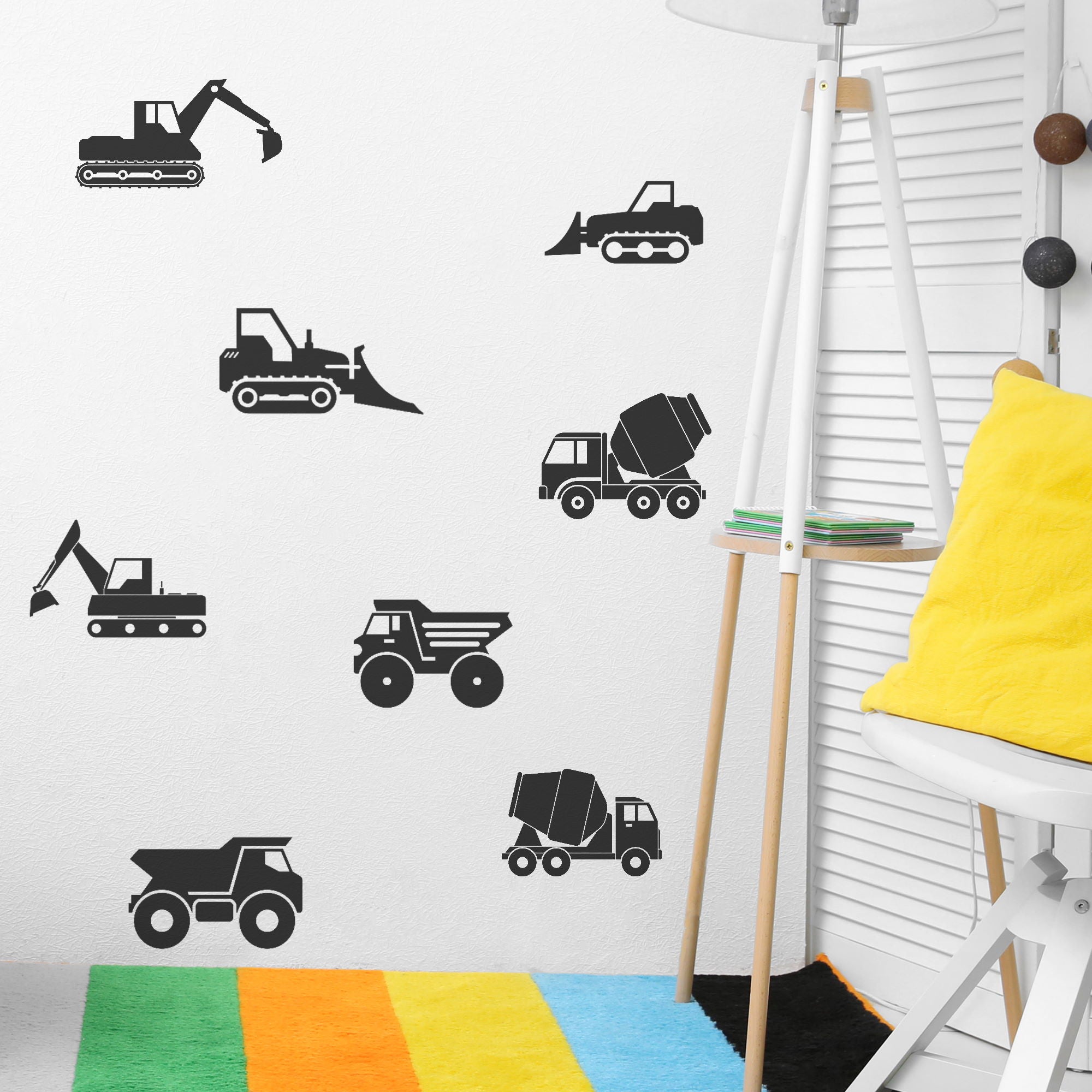 construction vehicle wall decals – Snug as a Bug