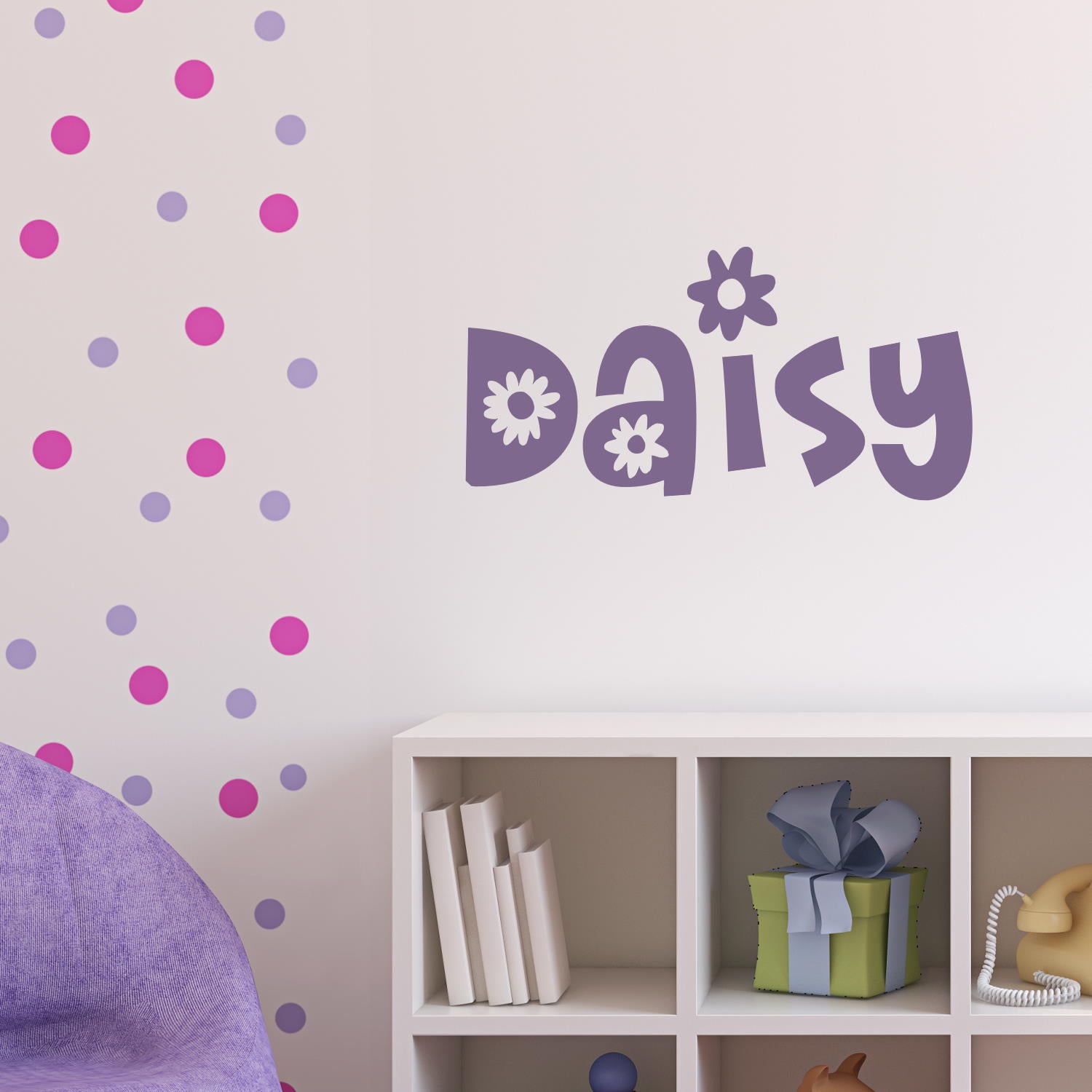 daisy custom name wall decal – Snug as a Bug